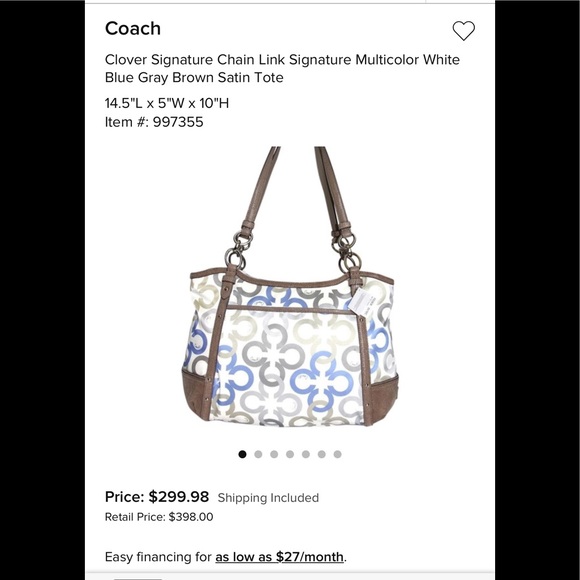 Coach | Bags | Coach Signature Multi Color Satin Tote | Poshmark